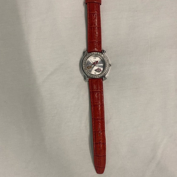 Accessories | Vintage Red Leather Watch | Poshmark
